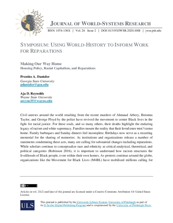 (PDF) Making Our Way Home | Aja D Reynolds - Academia.edu