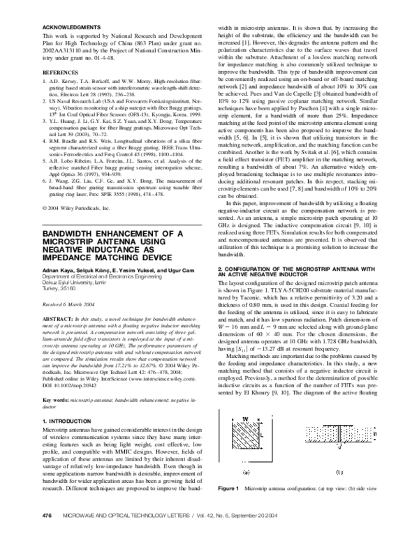 (PDF) Bandwidth Enhancement of Microstrip Antenna Using Photonic Band Gap Structure