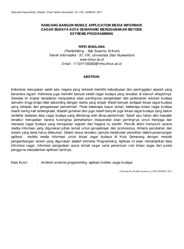 (PDF) Rancang Bangun Mobile Application Media Informasi Cagar Budaya ...