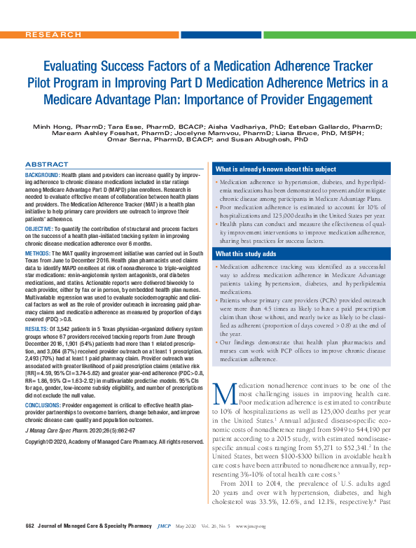 (PDF) Evaluating Success Factors of a Medication Adherence Tracker ...