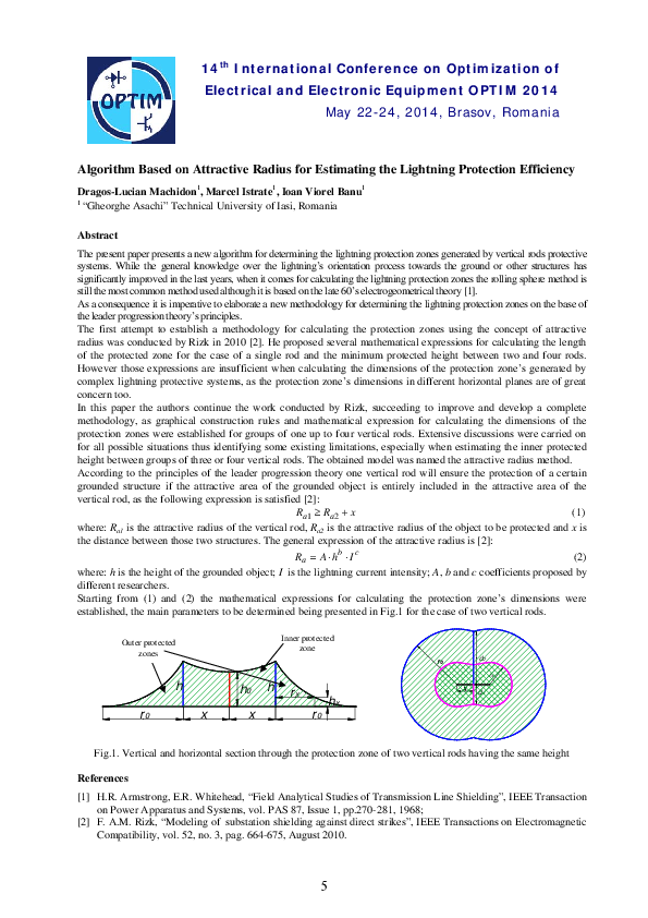 (PDF) Algorithm based on attractive radius for estimating the lightning protection efficiency