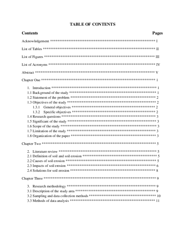 (PDF) TABLE OF CONTENTS Contents Pages