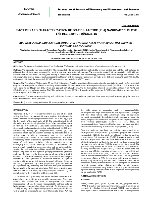 (PDF) SYNTHESIS AND CHARACTERIZATION OF POLY D-L LACTIDE (PLA ...