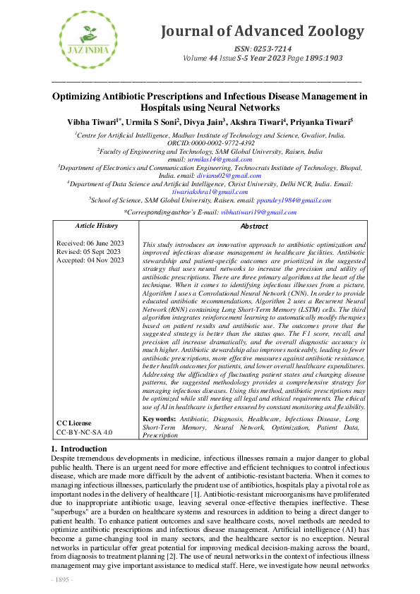 (PDF) Optimizing Antibiotic Prescriptions and Infectious Disease ...