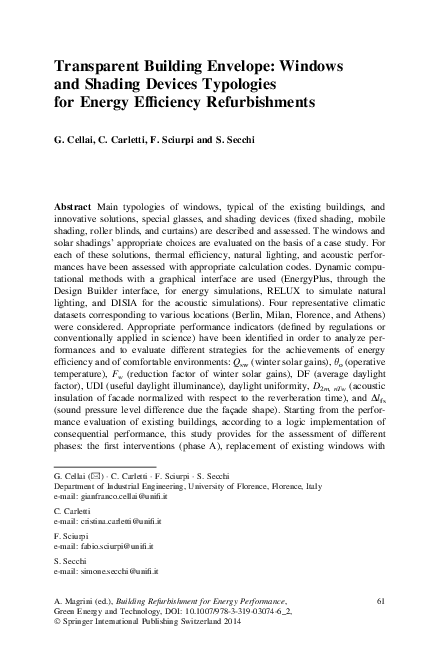 (PDF) Transparent Building Envelope: Windows and Shading Devices ...