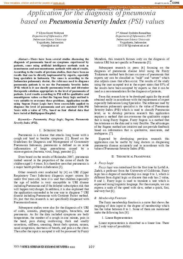 (PDF) Application for the diagnosis of pneumonia based on Pneumonia ...