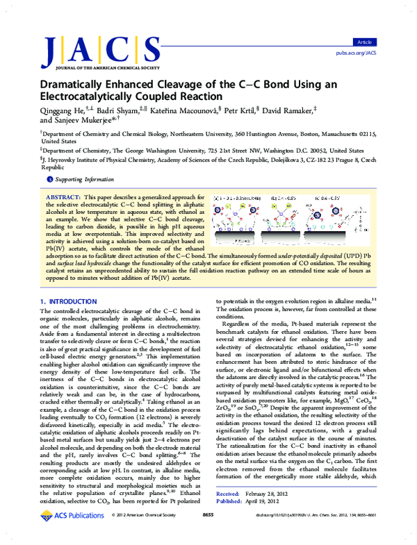 (PDF) Dramatically Enhanced Cleavage of the C–C Bond Using an ...