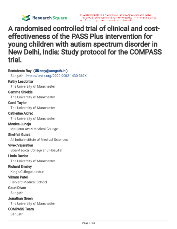 (PDF) A randomised controlled trial of clinical and cost-effectiveness ...