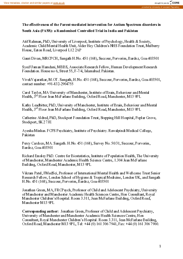 (PDF) Effectiveness of the parent-mediated intervention for children with autism spectrum ...