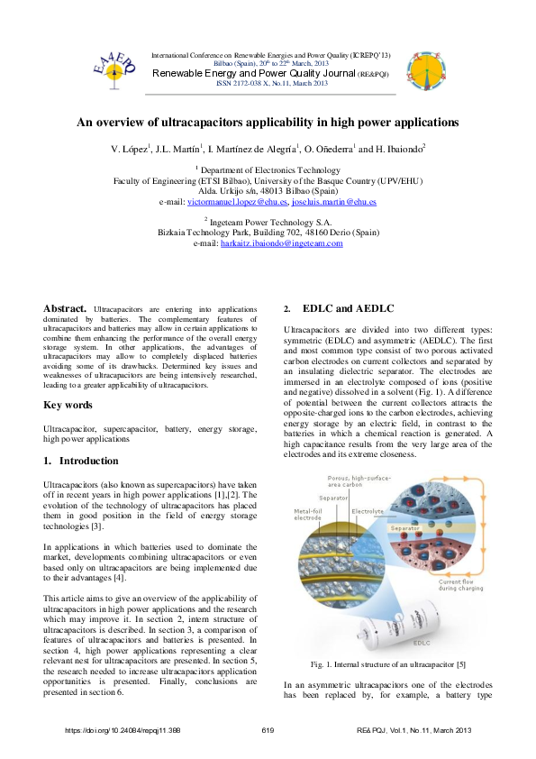 (PDF) An overview of ultracapacitors applicability in high power ...