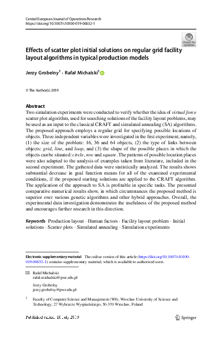 (PDF) Effects of scatter plot initial solutions on regular grid facility layout algorithms in ...