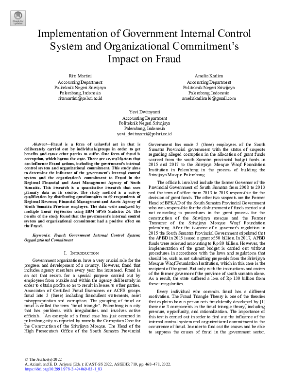 (PDF) Implementation of Government Internal Control System and ...