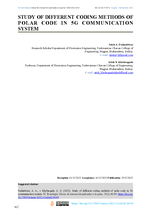 (PDF) Study of Different Coding Methods of Polar code in 5G Communication system