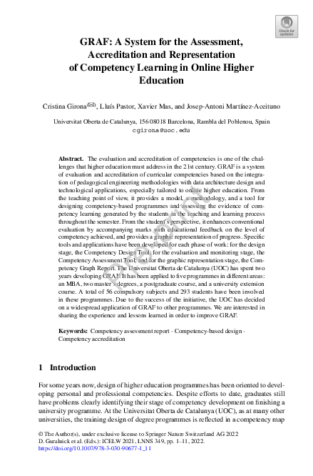 (PDF) GRAF: A System for the Assessment, Accreditation and ...