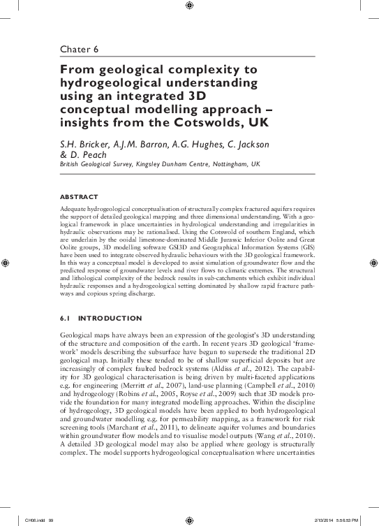(PDF) From geological complexity to hydrogeological understanding using ...