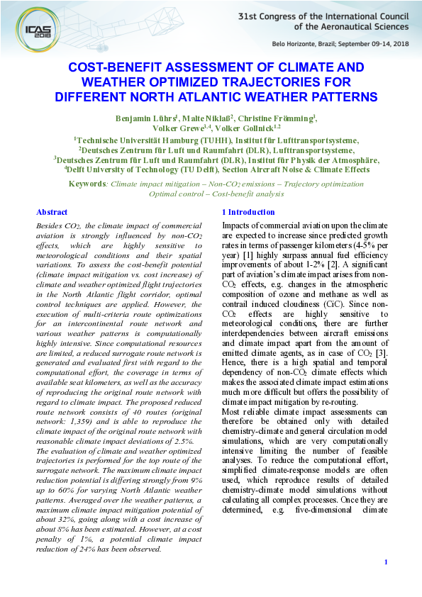 (PDF) Cost-Benefit Assessment of Climate and Weather Optimized ...