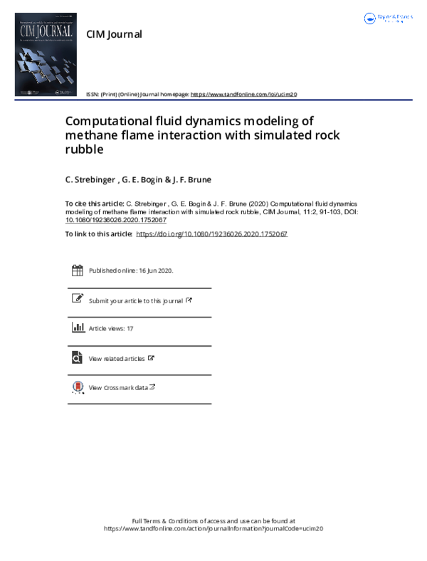 (PDF) Computational Fluid Dynamics Modeling of a Methane Gas Explosion ...