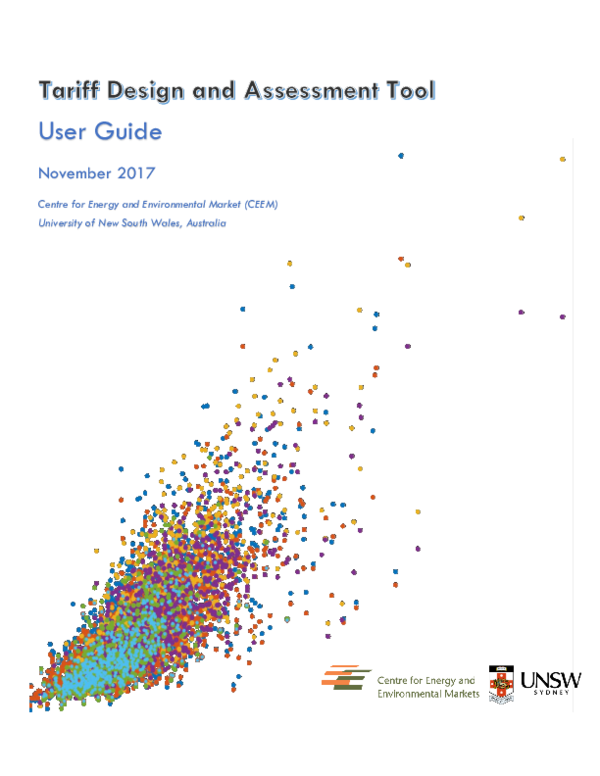(PDF) Tariff design and assessment tool: User guide
