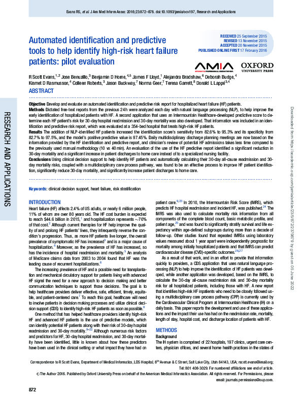 (PDF) Automated identification and predictive tools to help identify ...
