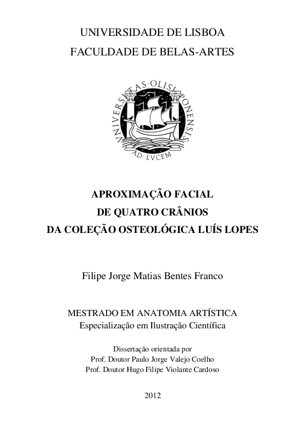 (PDF) Aproximação Facial de Quatro Crânios da Coleção Osteológica Luís ...