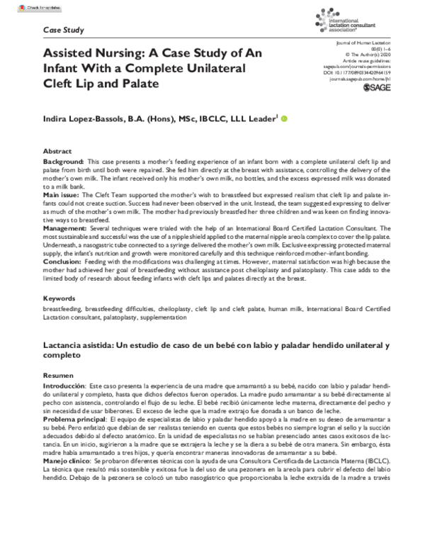 (PDF) Assisted Nursing: A Case Study of an Infant With a Complete ...