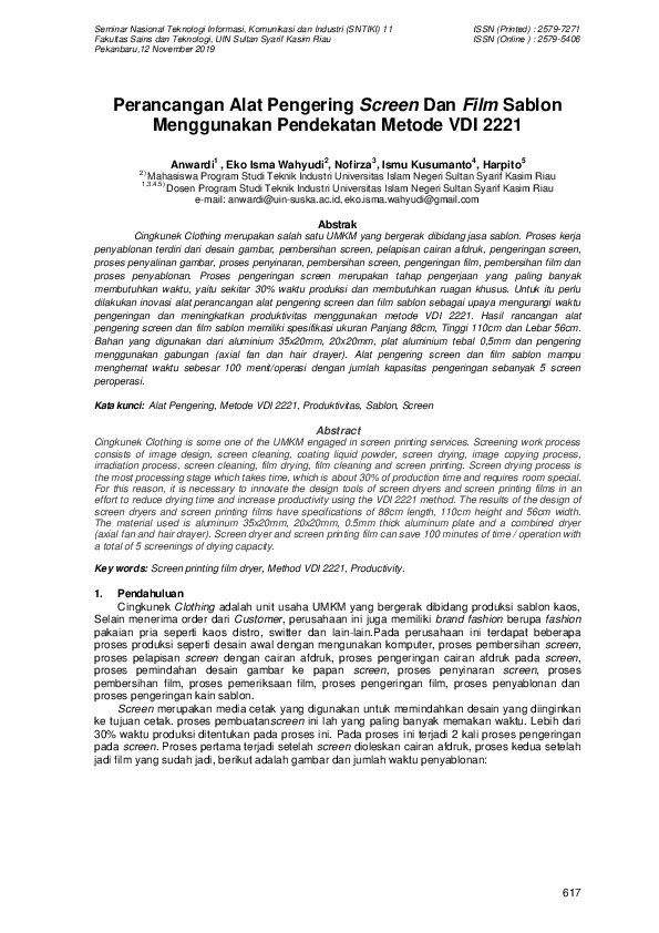 (PDF) Perancangan Alat Pengering Screen Dan Film Sablon Menggunakan ...