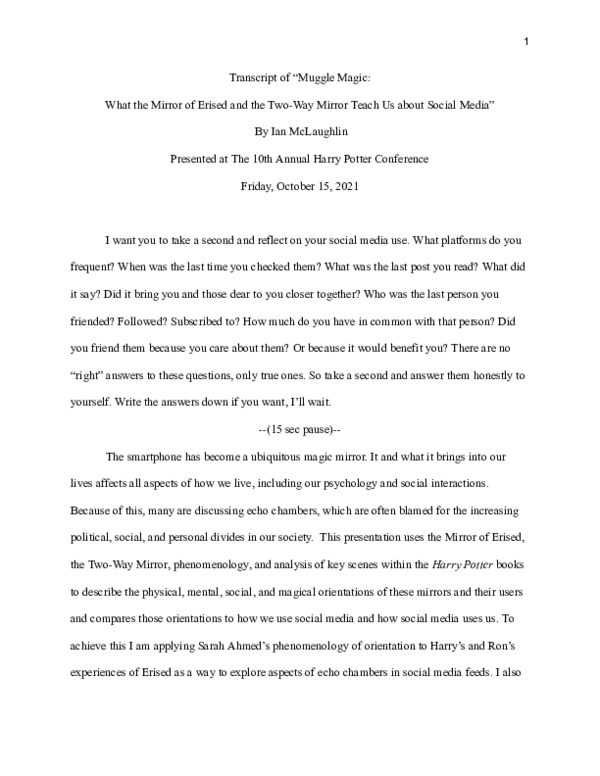 (PDF) Magic Mirrors and Social Media Echo Chambers