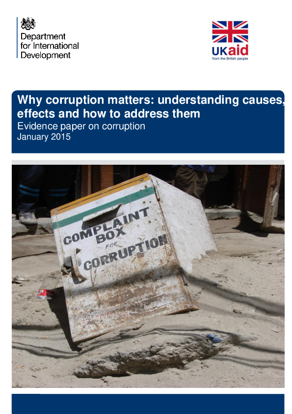 (PDF) Why corruption matters: understanding causes, effects and how to ...