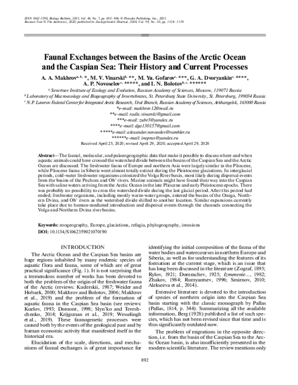 (PDF) Faunal Exchanges between the Basins of the Arctic Ocean and the ...