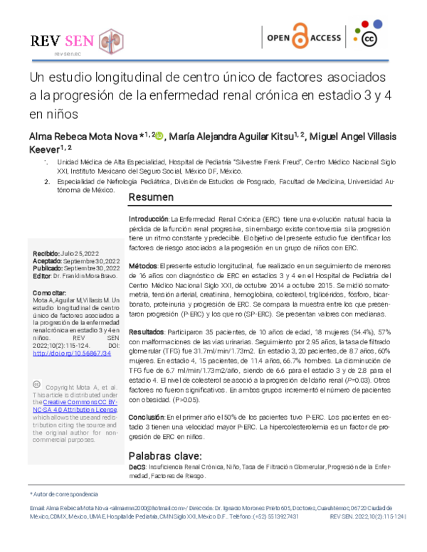 (PDF) Un estudio longitudinal de centro único de factores asociados a ...