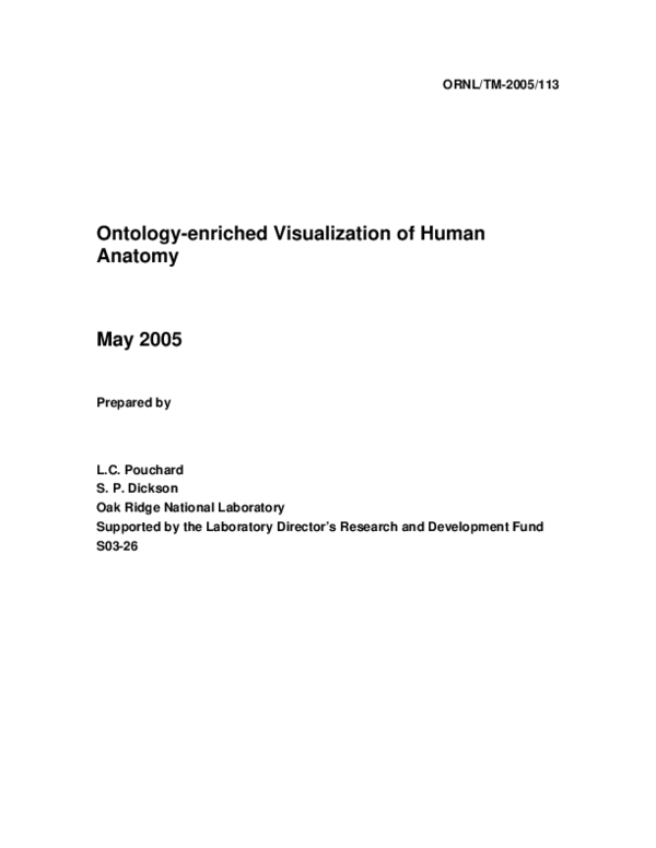 (PDF) Ontology-enriched Visualization of Human Anatomy | Stewart ...
