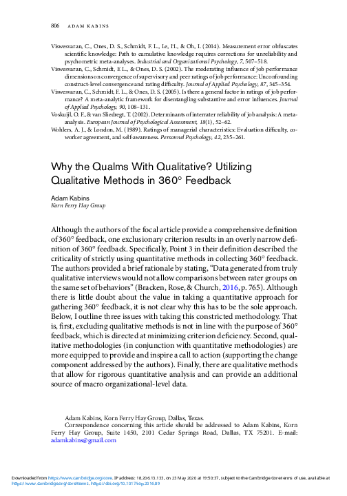 (PDF) Why the Qualms With Qualitative? Utilizing Qualitative Methods in ...