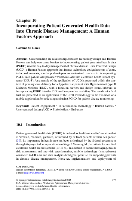 (PDF) Incorporating patient generated health data into pharmacoepidemiological research