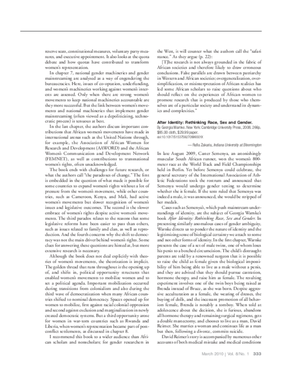 (PDF) After Identity: Rethinking Race, Sex, and Gender by Georgia Warnke