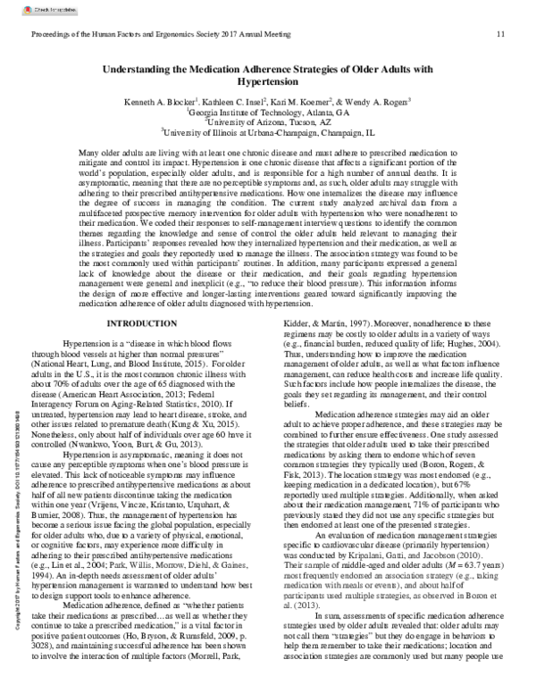(PDF) Understanding the Medication Adherence Strategies of Older Adults ...