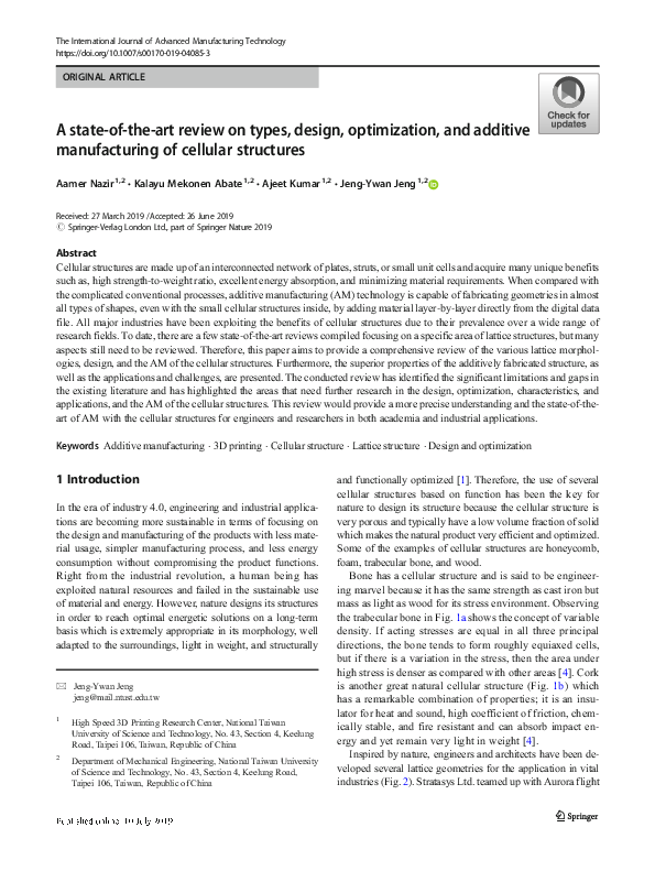 (PDF) A state-of-the-art review on types, design, optimization, and additive manufacturing of ...