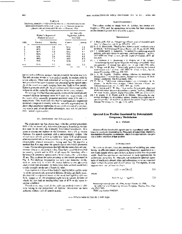 (PDF) Spectral line profiles generated by deterministic frequency modulation