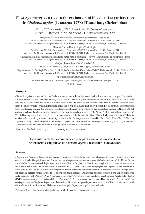 (PDF) Flow cytometry as a tool in the evaluation of blood leukocyte ...
