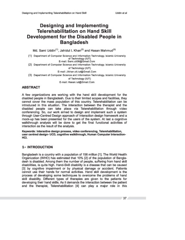 (PDF) Designing and implementing telerehabilitation on hand skill ...