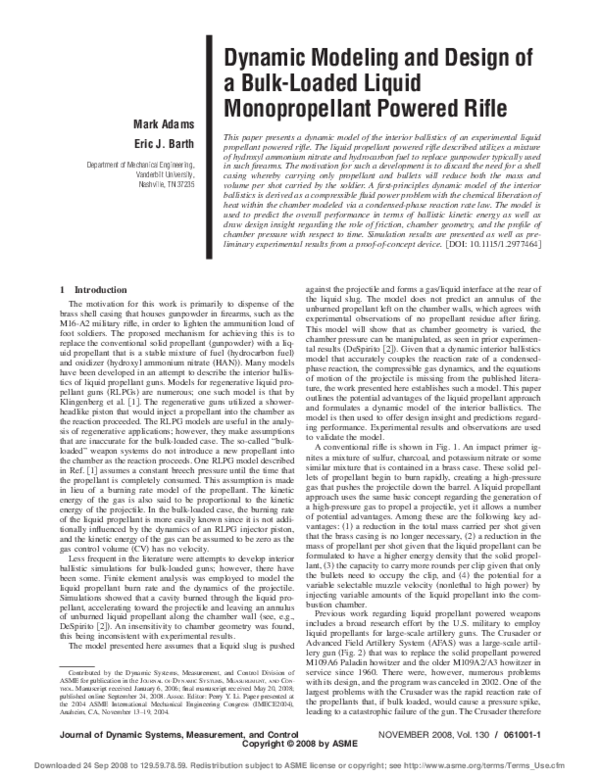 (PDF) Dynamic Modeling and Design of a Bulk-Loaded Liquid ...