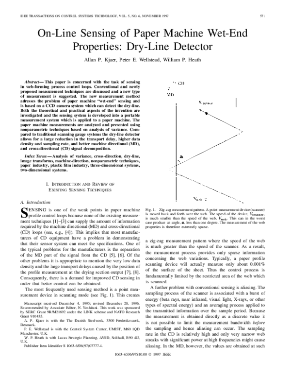 (PDF) On-line sensing of paper machine wet-end properties: dry-line ...