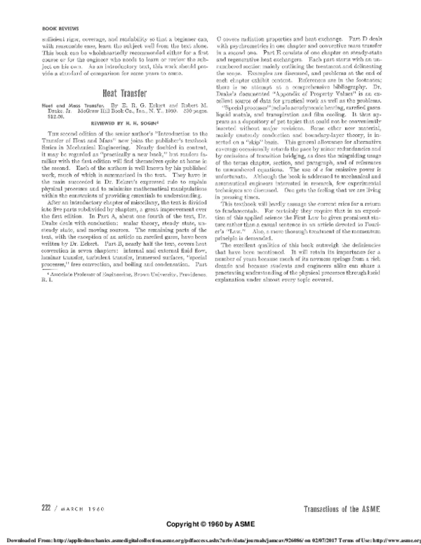 (PDF) Heat and Mass Transfer