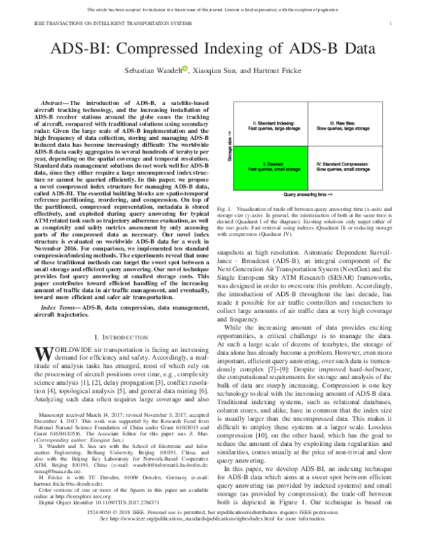 (PDF) ADS-BI: Compressed Indexing of ADS-B Data (PDF) ADS-BI: Compressed Indexing of ADS-B Data