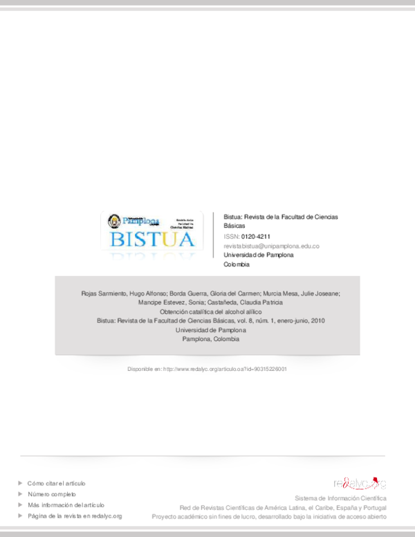 (PDF) Obtención catalítica del alcohol alílico