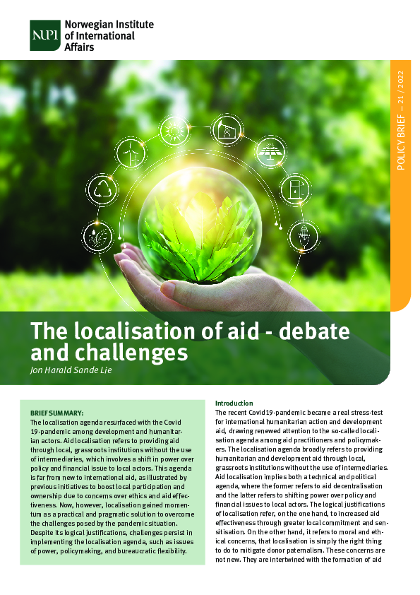 (PDF) The localisation of aid: debate and challenges
