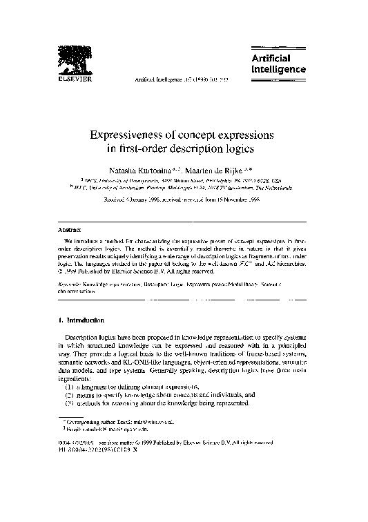 (PDF) Expressiveness of concept expressions in first-order description ...