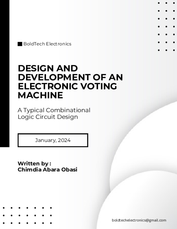(PDF) DESIGN AND DEVELOPMENT OF AN ELECTRONIC VOTING MACHINE A Typical ...