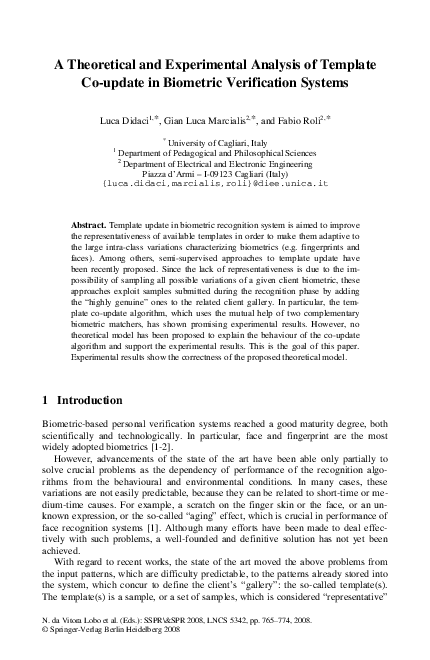 A Theoretical and Experimental Analysis of Template Co-update in ...