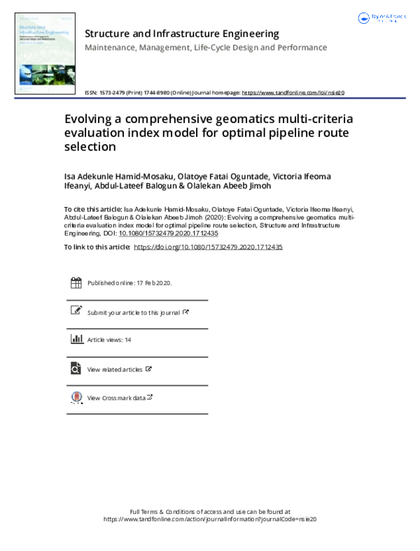 (PDF) Evolving a comprehensive geomatics multi-criteria evaluation index model for optimal ...