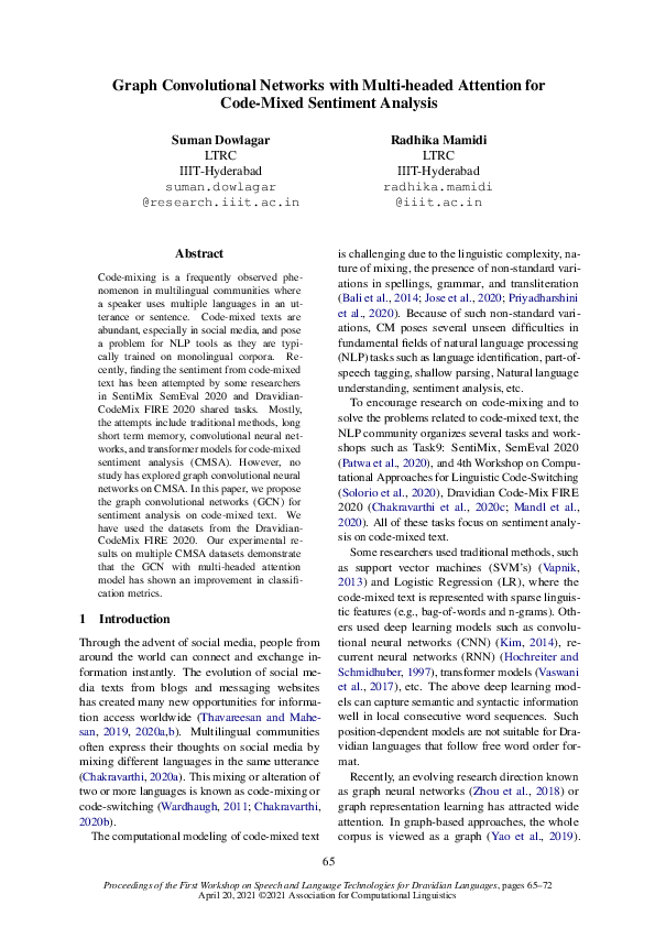 (PDF) Graph Convolutional Networks with Multi-headed Attention for Code ...